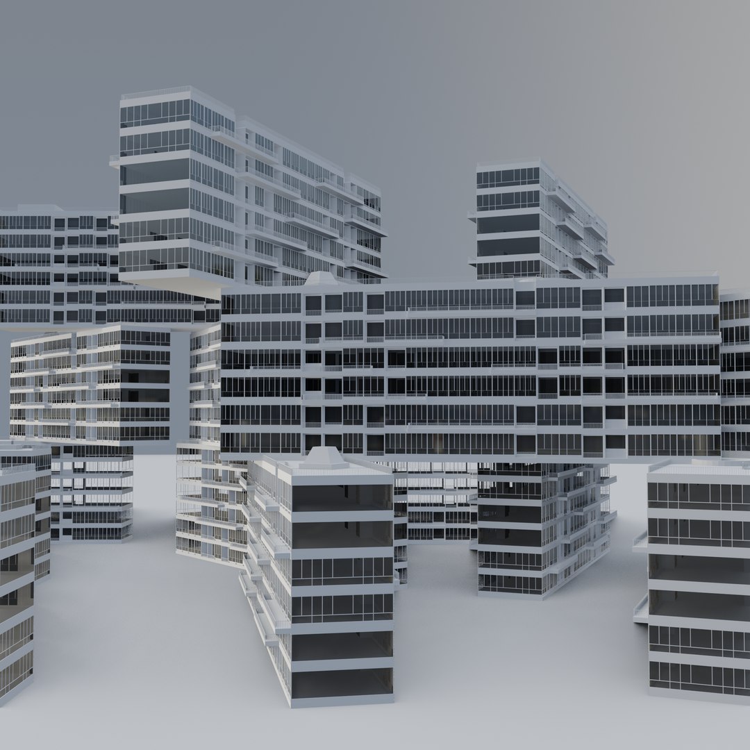 Interlace Future City 3D Model - TurboSquid 1805813