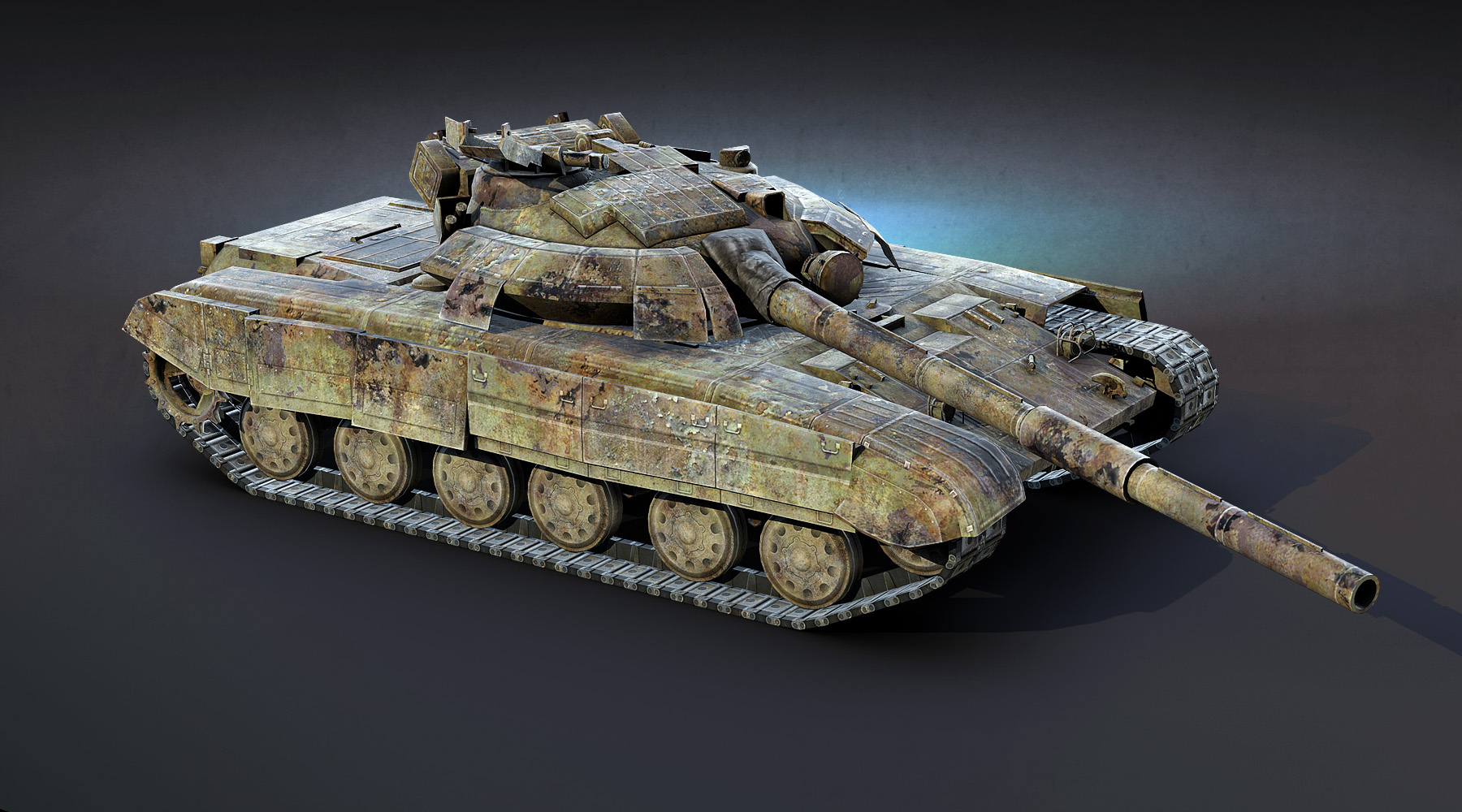 3D low-poly tank t-64 bm model - TurboSquid 1428864