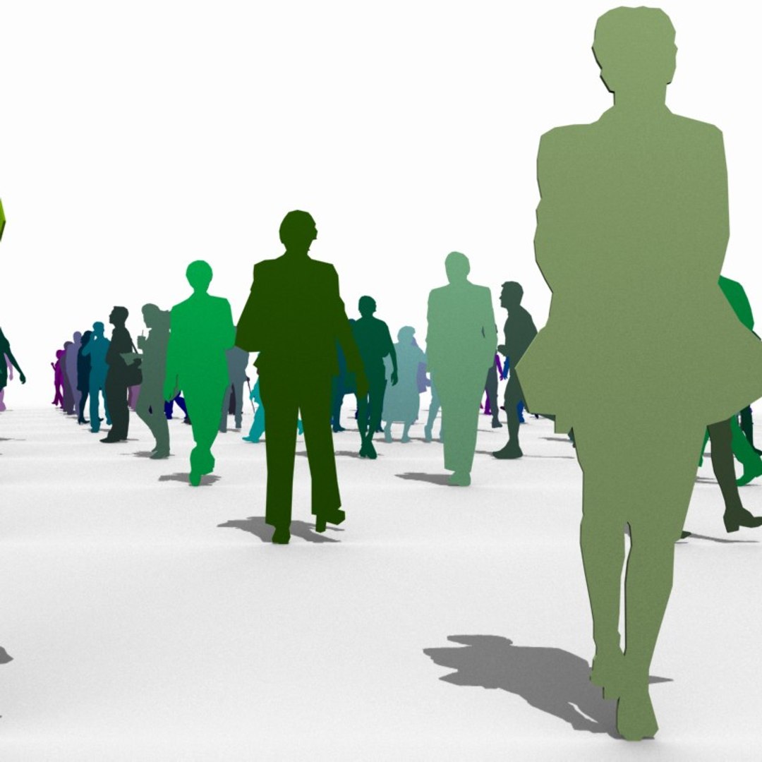Slim People Architectural 3d Model