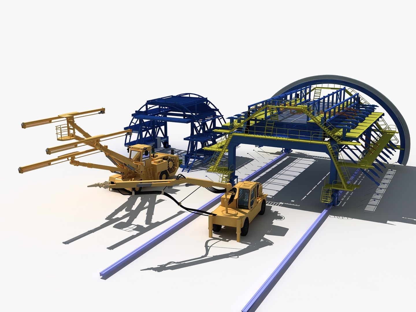 3D Tunnel Excavation Equipment Model - TurboSquid 2096370