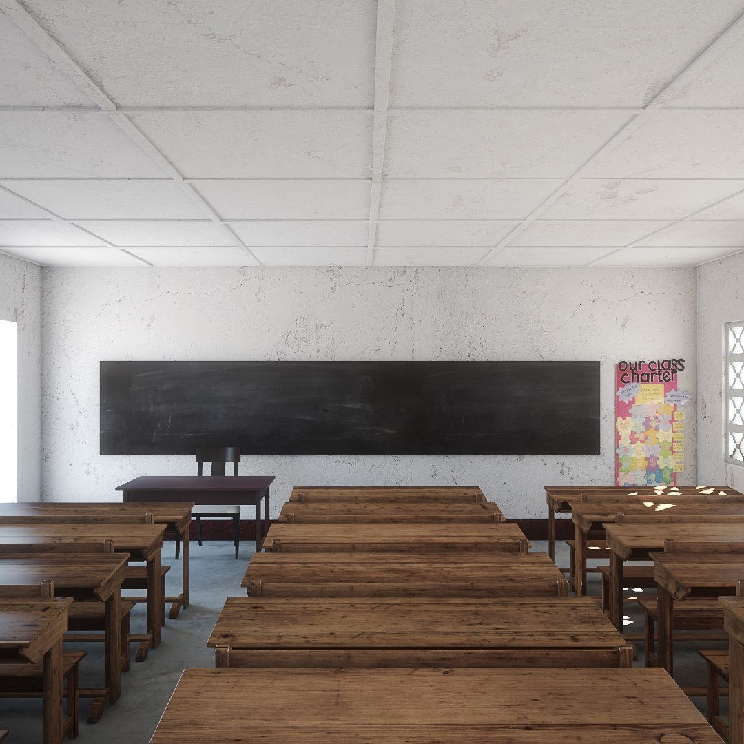 3D Class Room Realistic - TurboSquid 1263275
