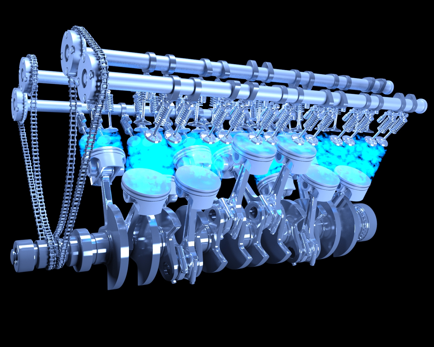 Zündung Animation V12 Engine 3D-Modell - TurboSquid 1368570