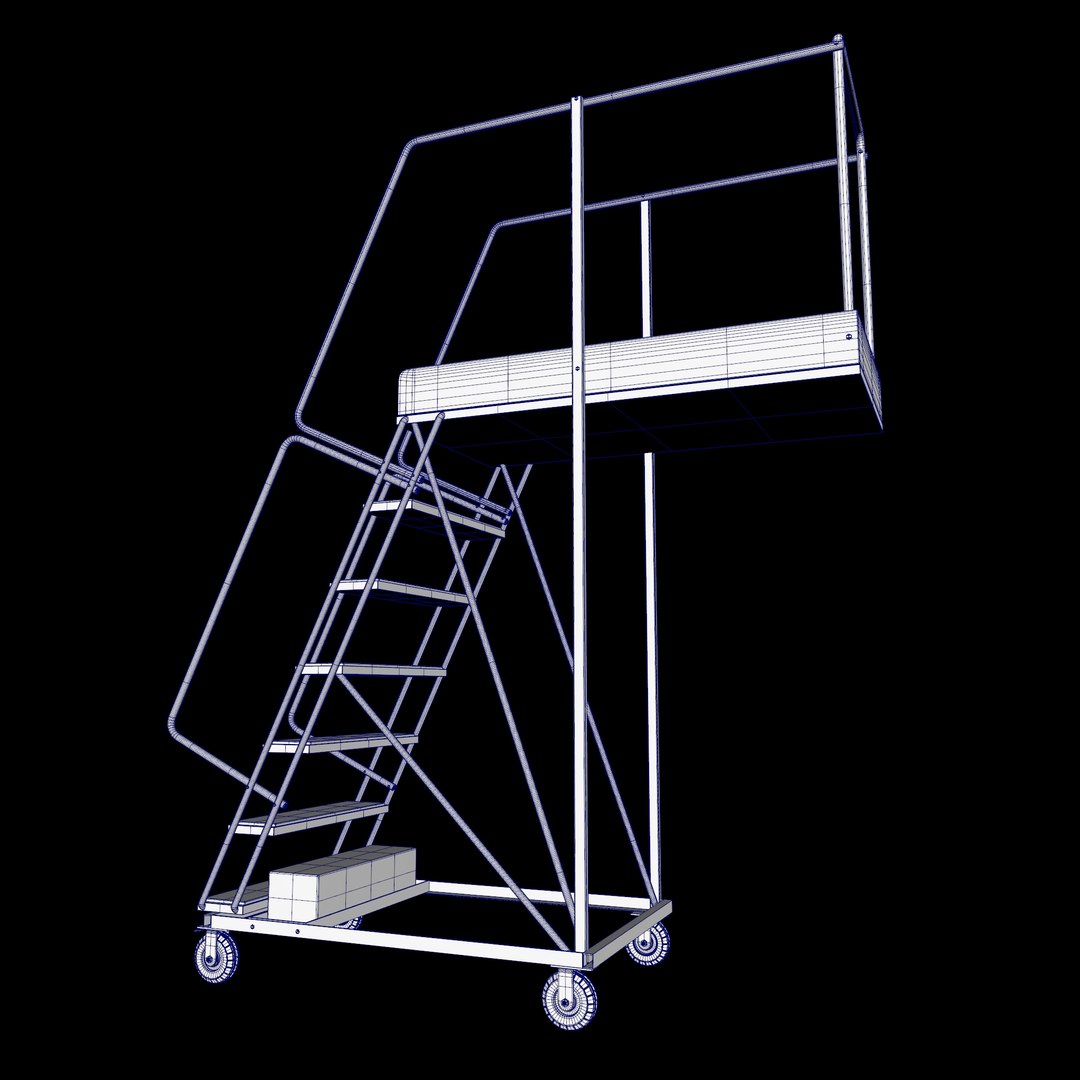 Red Industrial Workstand Platform 3D Model - TurboSquid 2242243