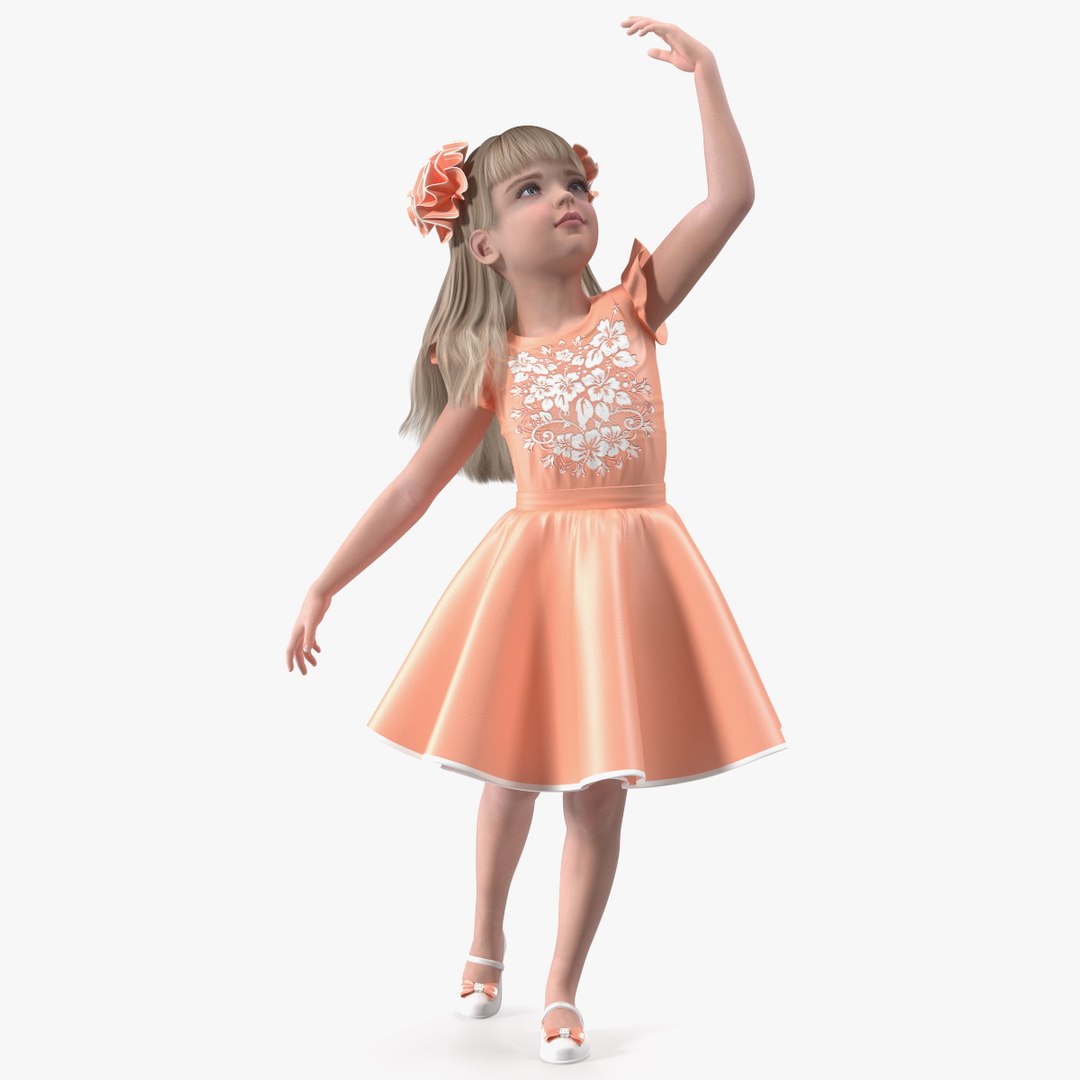 3D Dancing Child Girl model - TurboSquid 1892630