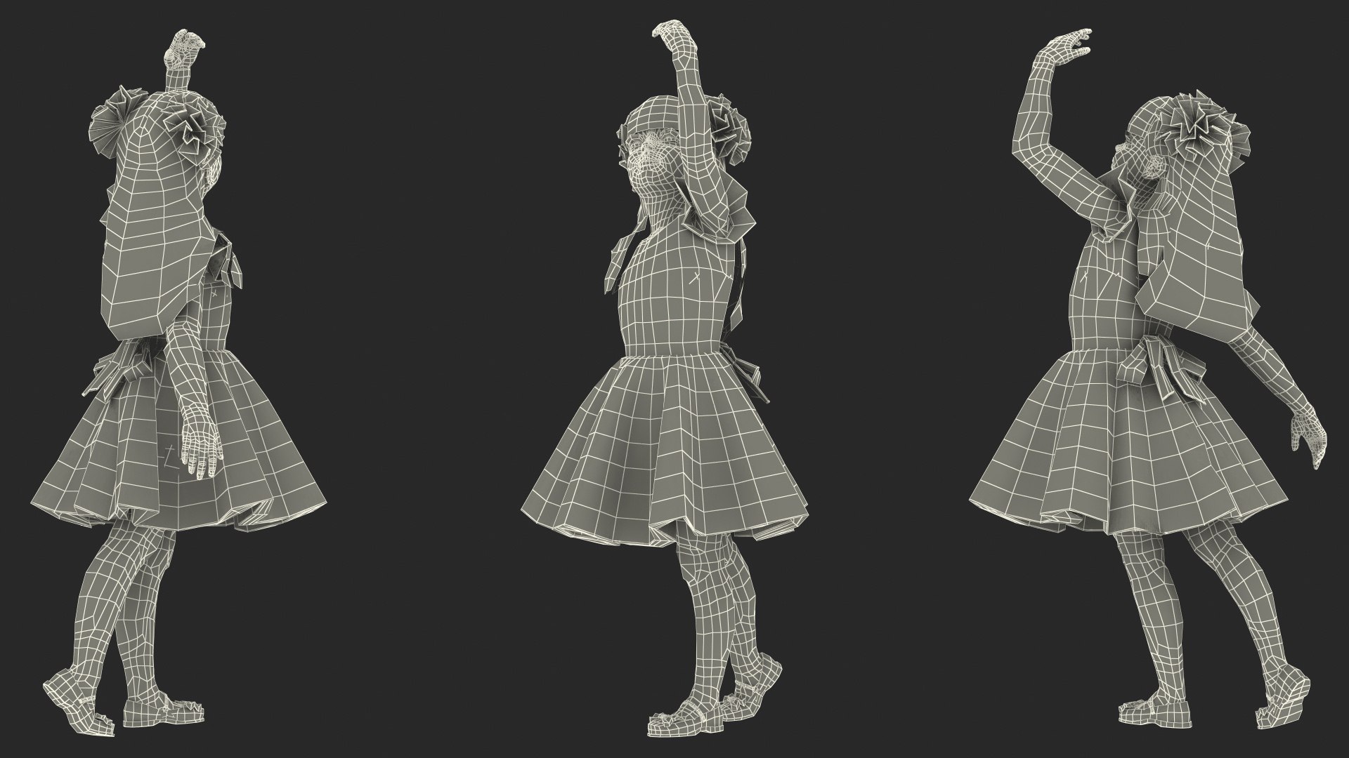3D Dancing Child Girl model - TurboSquid 1892630
