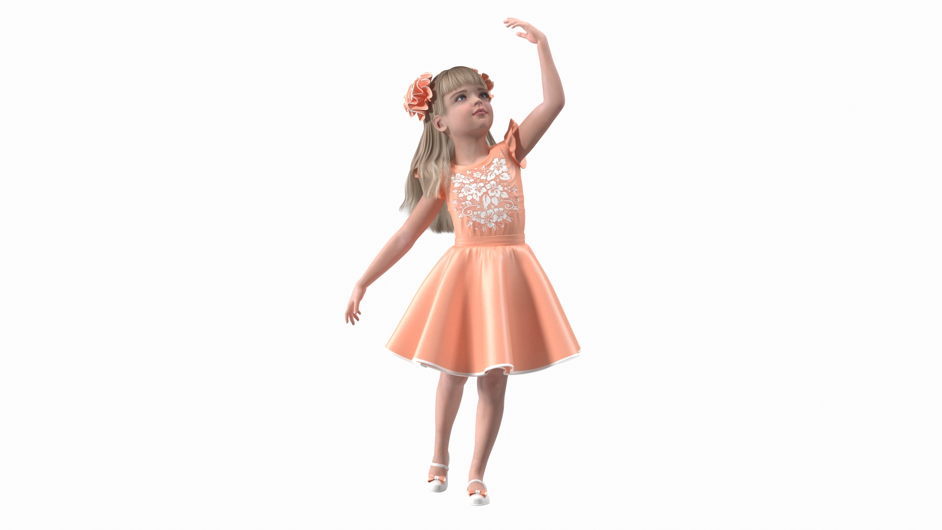 3D Dancing Child Girl model - TurboSquid 1892630
