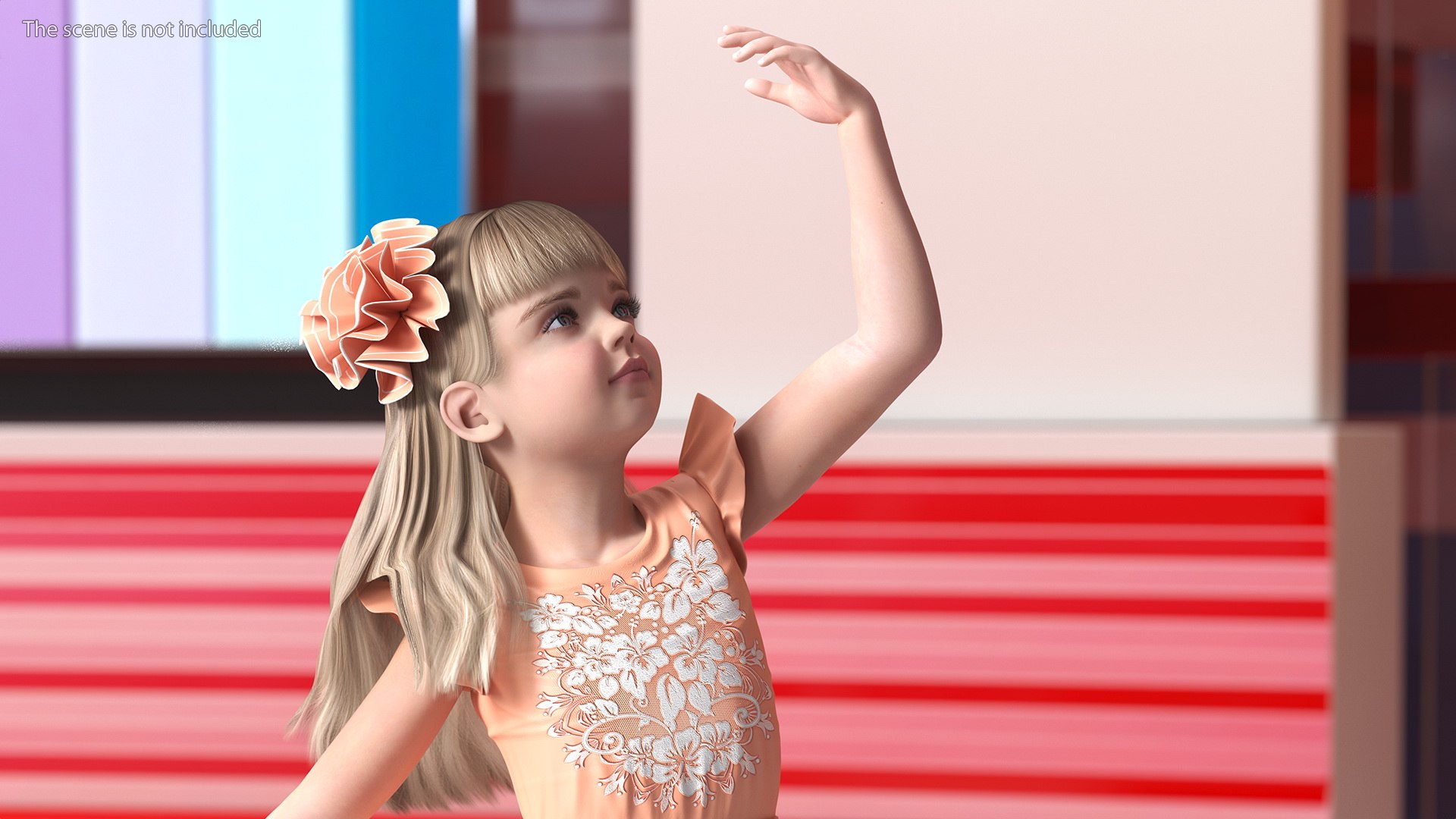 3D Dancing Child Girl model - TurboSquid 1892630