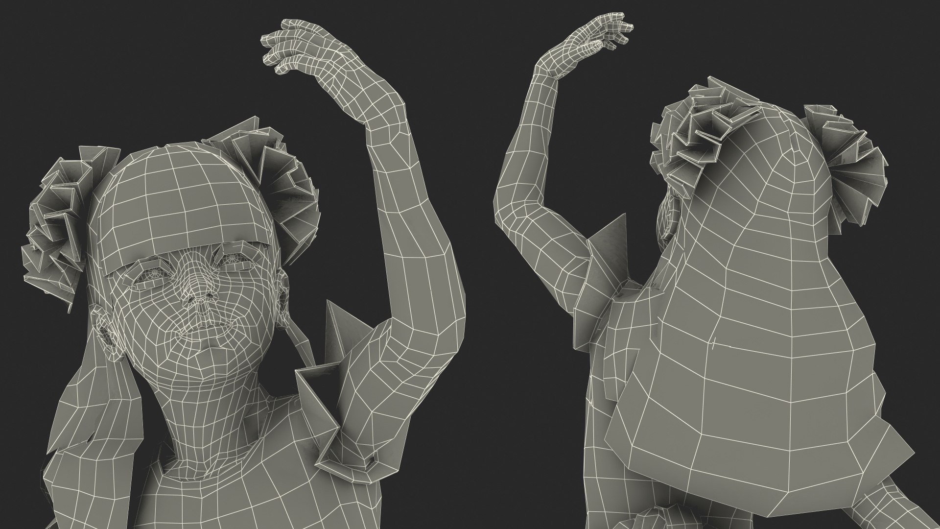 3D Dancing Child Girl model - TurboSquid 1892630