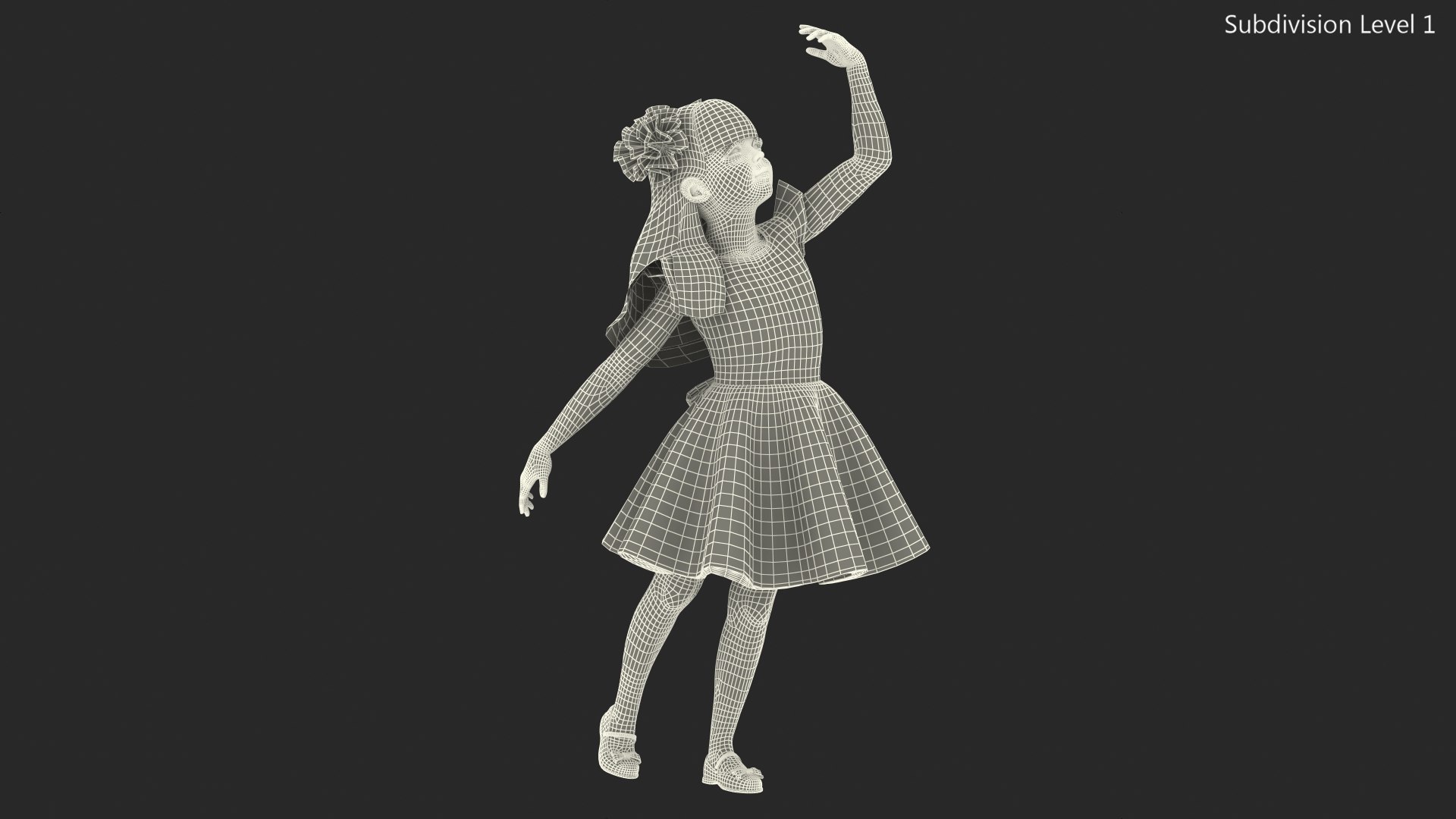 3D Dancing Child Girl model - TurboSquid 1892630