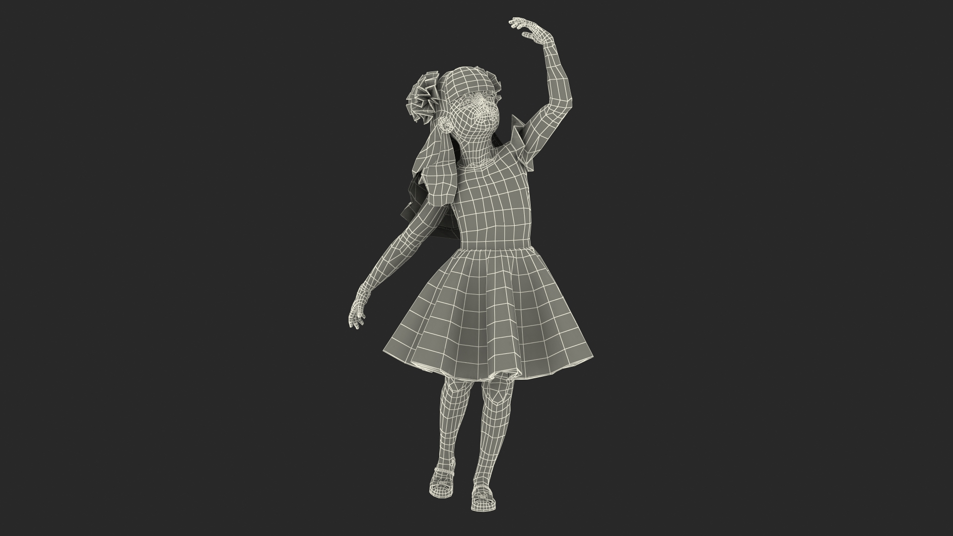 3D Dancing Child Girl model - TurboSquid 1892630