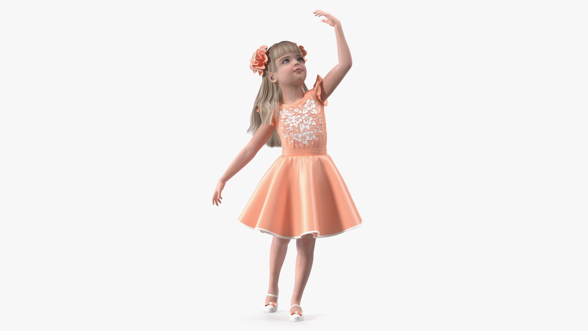 3D Dancing Child Girl model - TurboSquid 1892630
