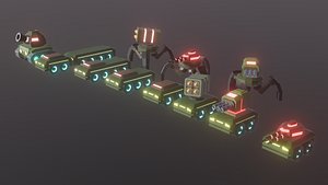 Particle Gun Turret 3d Model