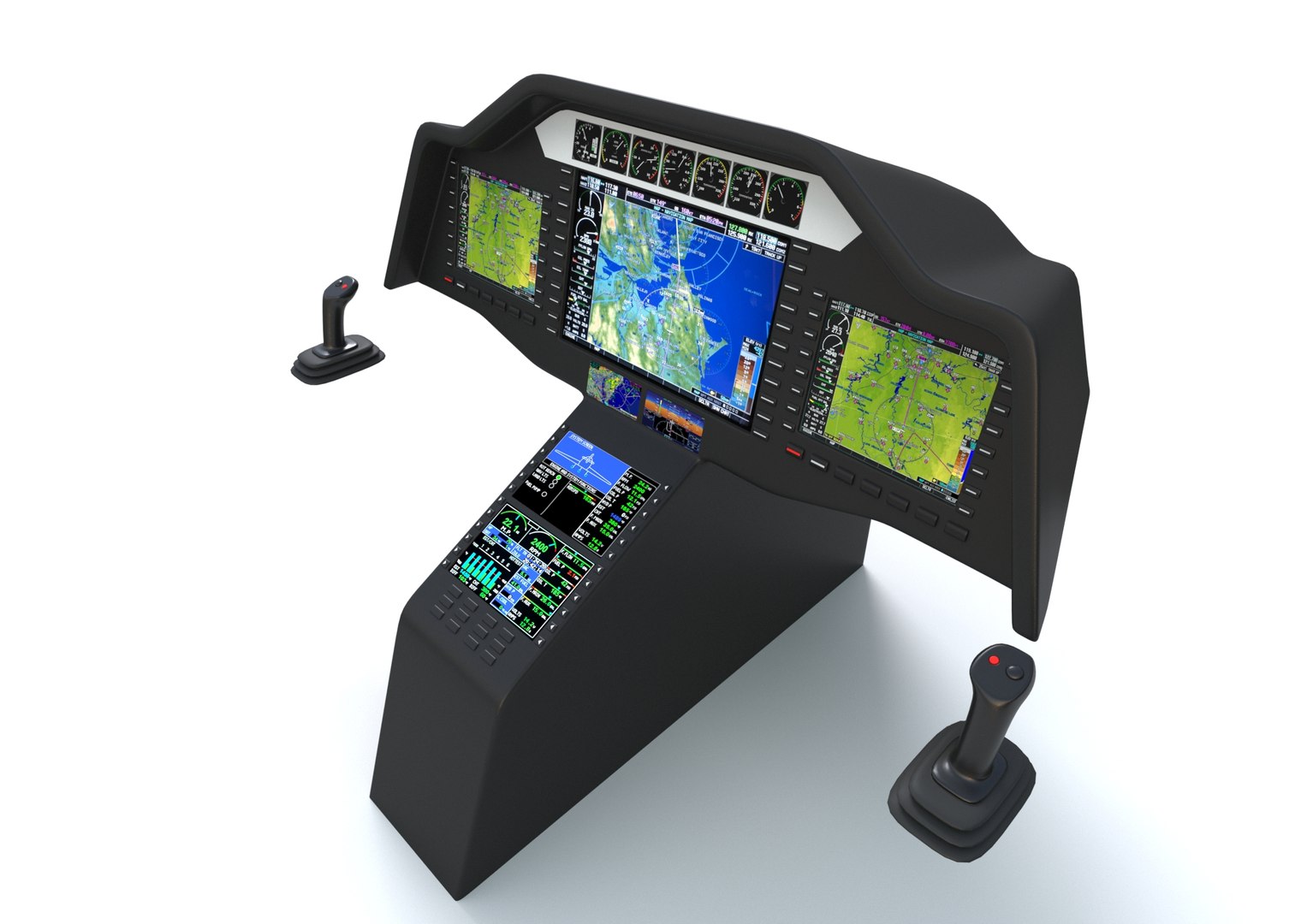 Aircraft control panel 3D model - TurboSquid 1644363
