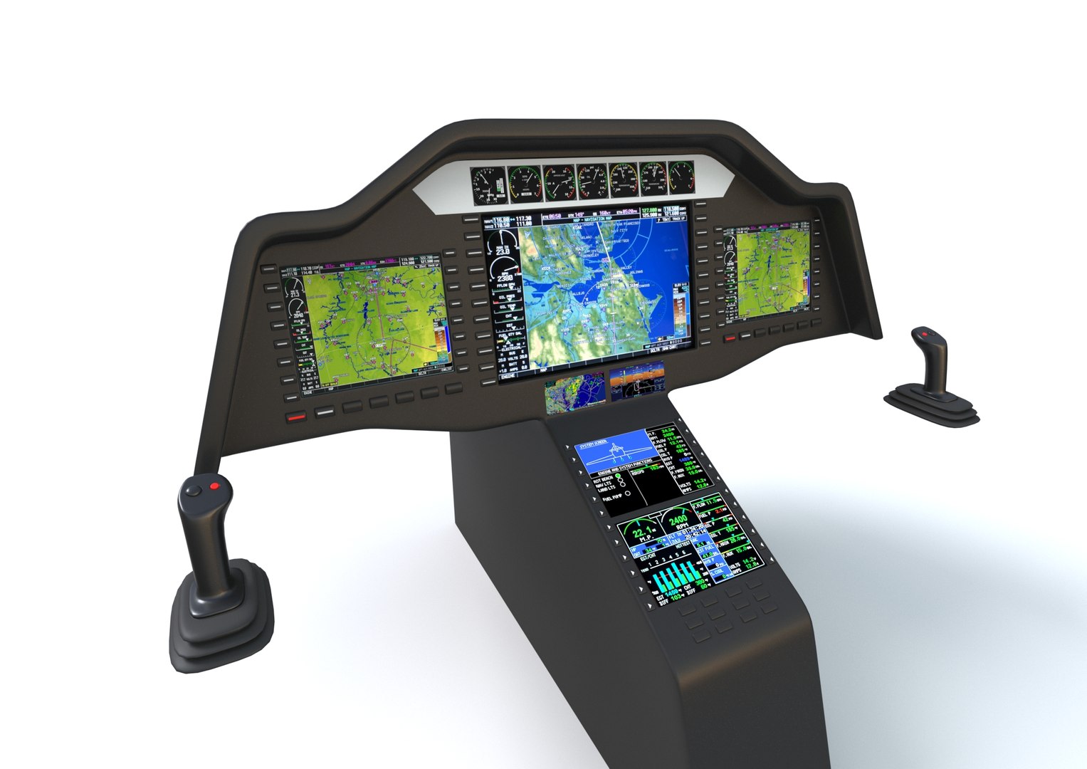 Aircraft Control Panel 3D Model - TurboSquid 1644363