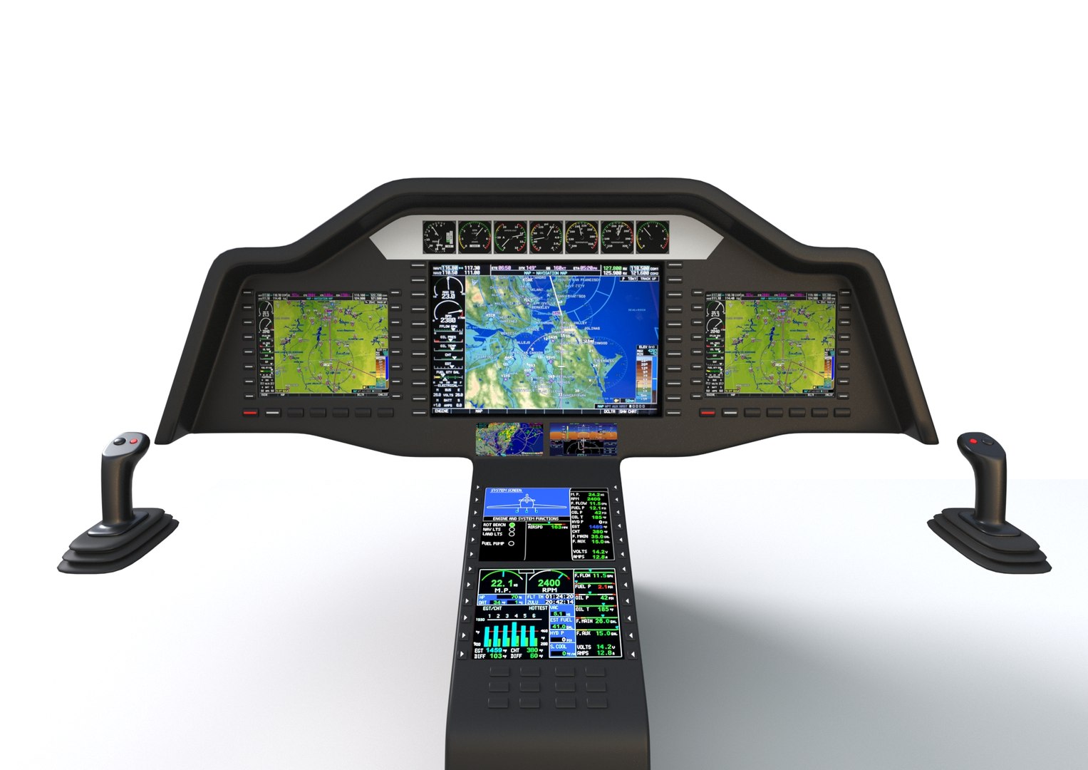 Aircraft Control Panel 3D Model - TurboSquid 1644363