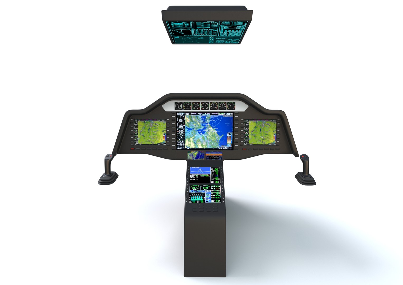 Aircraft Control Panel 3D Model - TurboSquid 1644363