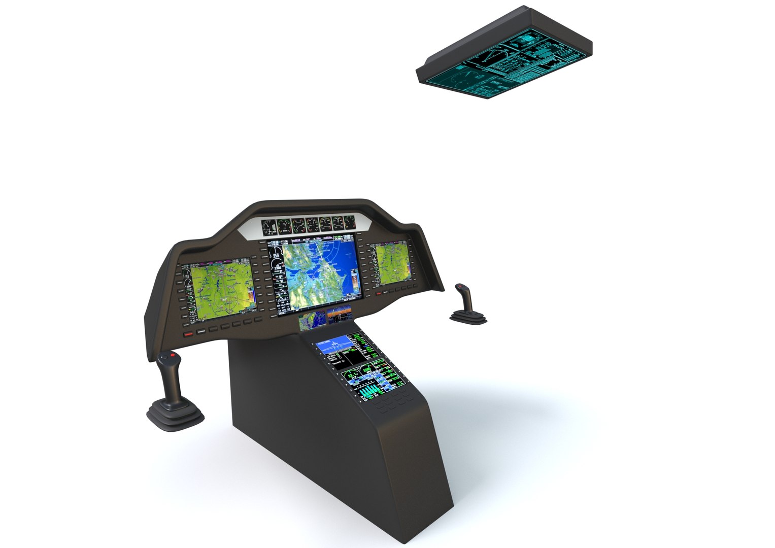 Aircraft Control Panel 3D Model - TurboSquid 1644363