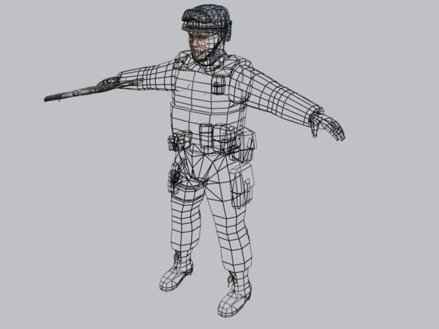 3d Model Of 12 Military Soldier Combat
