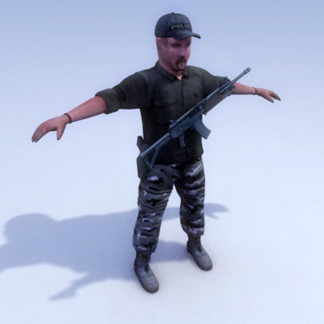 3d Model Of 12 Military Soldier Combat