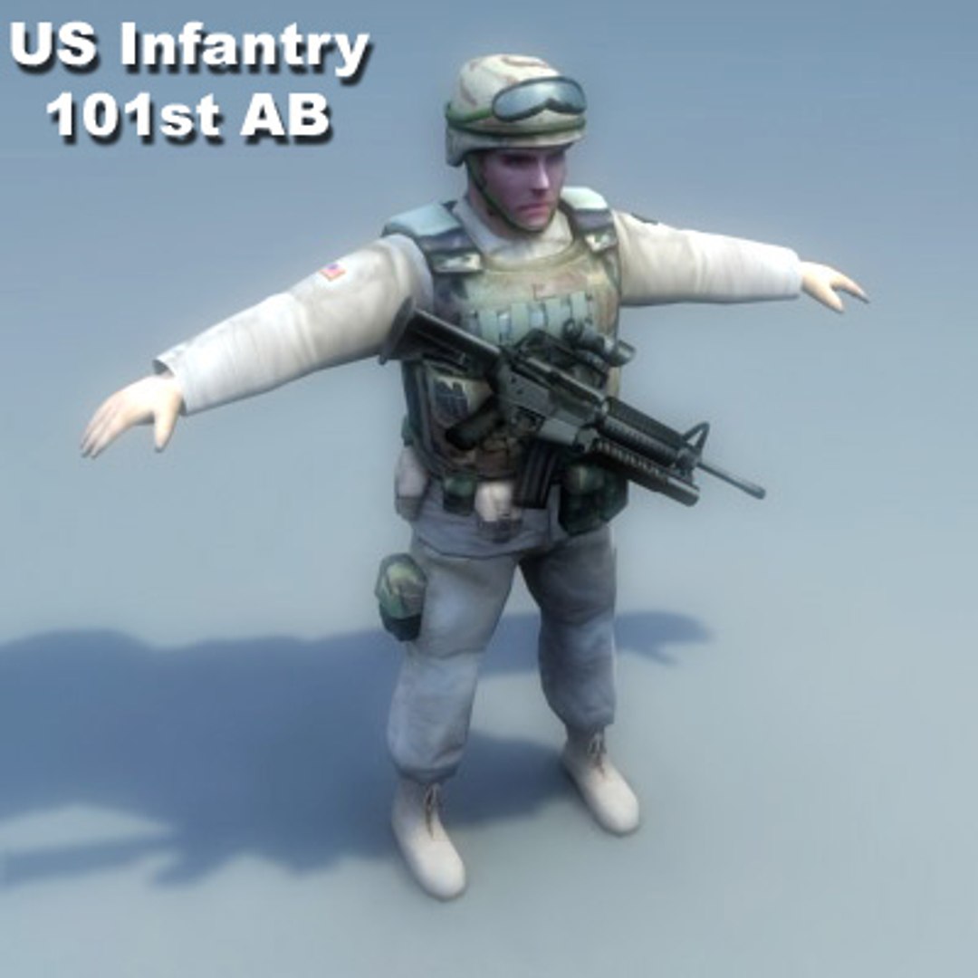 3d model of 12 military soldier combat