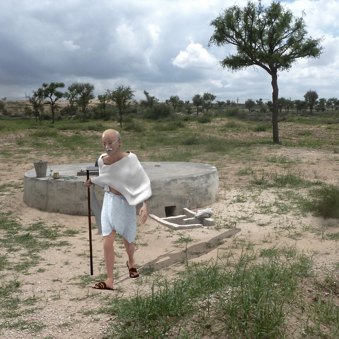 Maya Mahatma Gandhi Animation