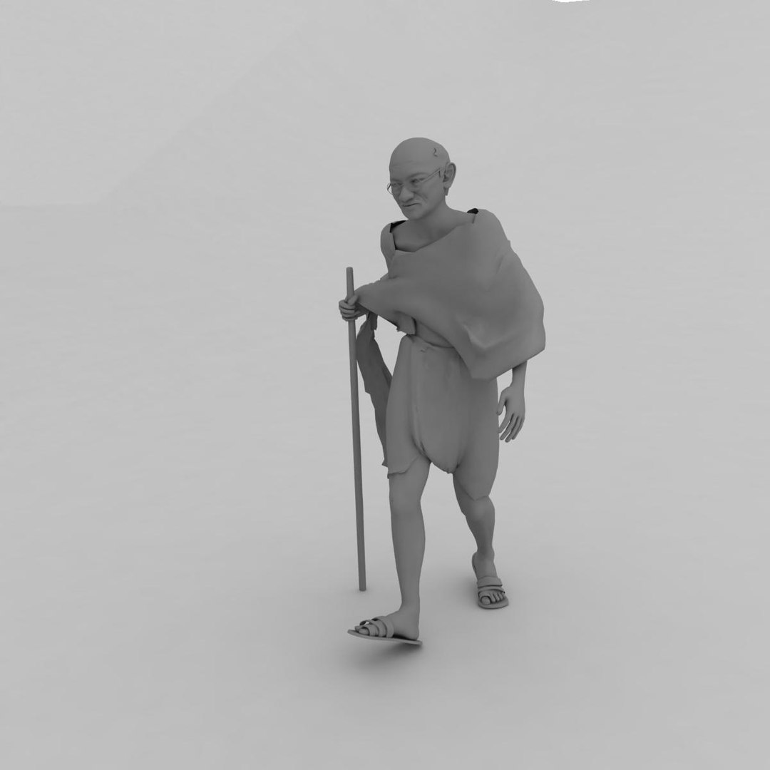 Maya Mahatma Gandhi Animation
