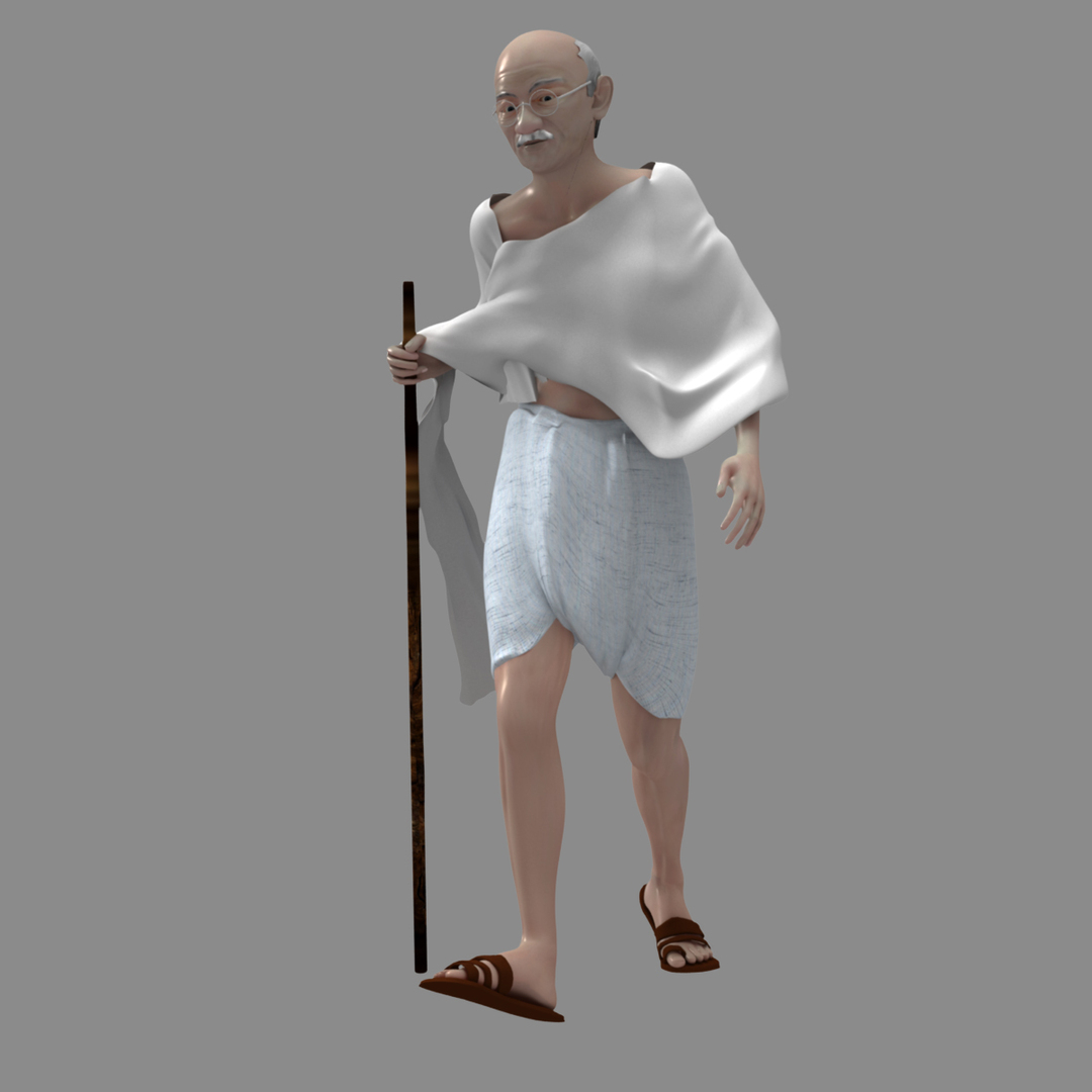 maya mahatma gandhi animation