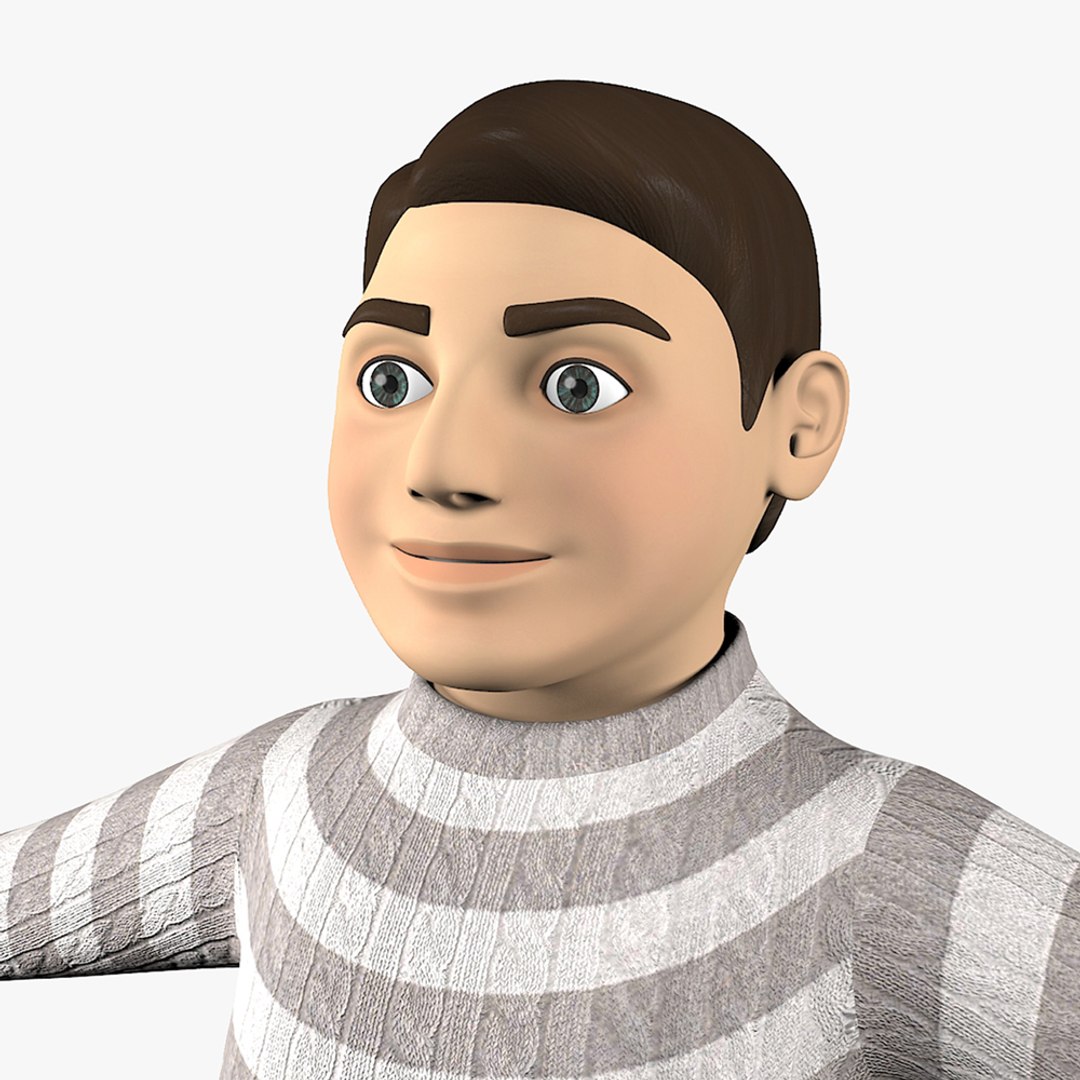 3d Model Cartoon Man Toon