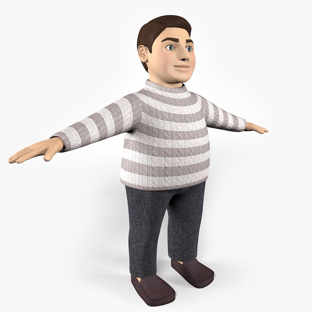 3d Model Cartoon Man Toon
