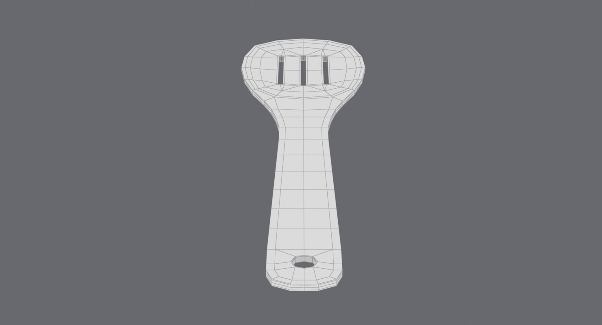 3d Model Slotted Spoon