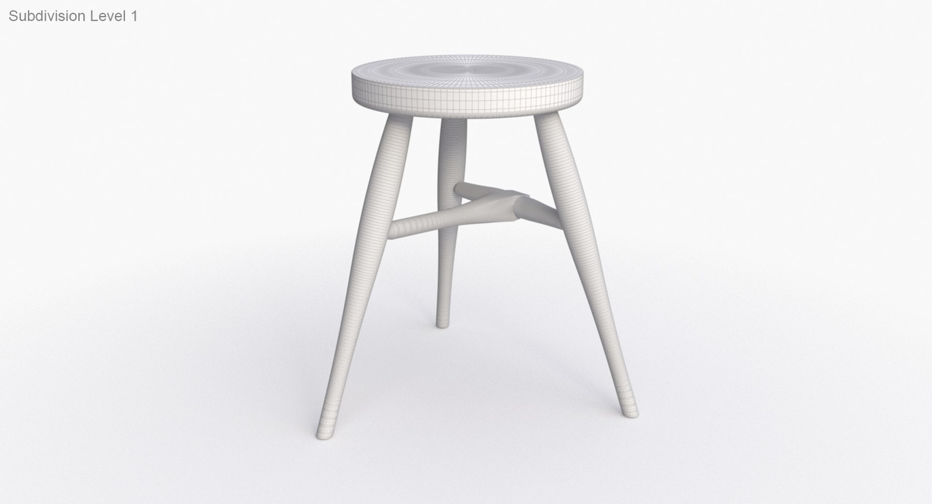 3d Model Of Bddw Milking Stool