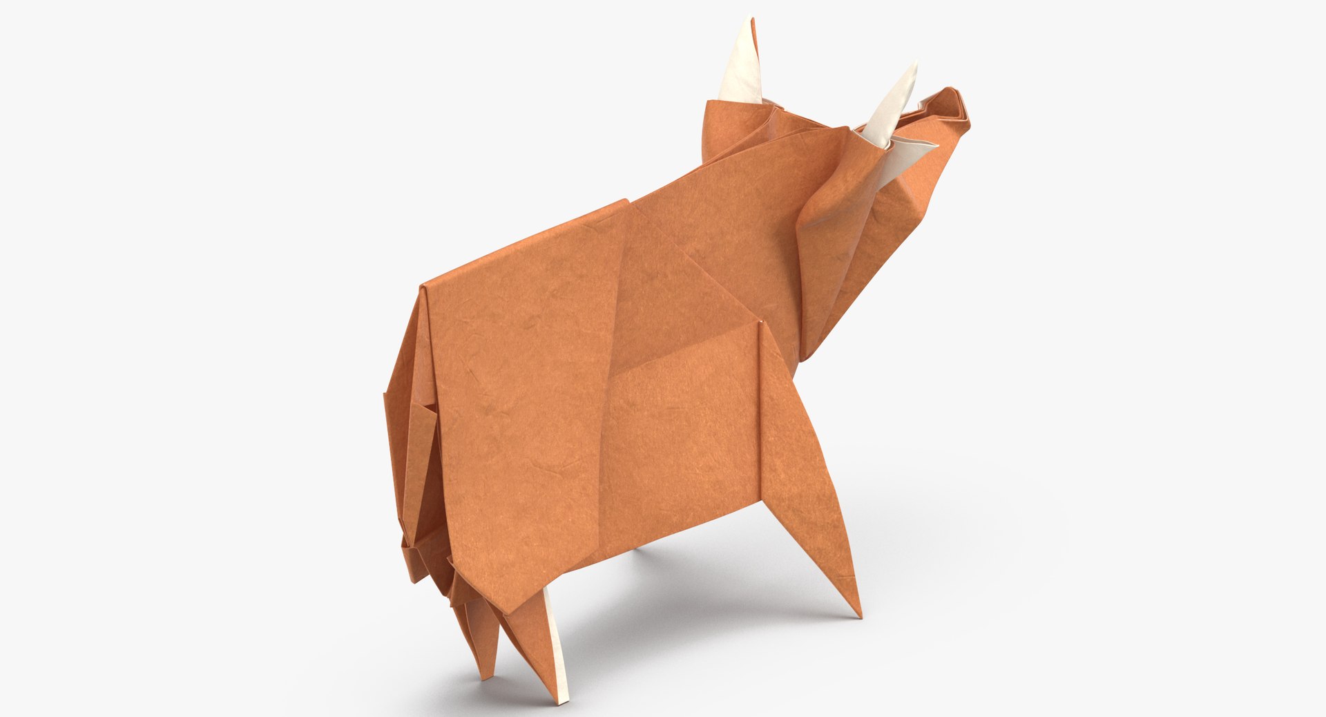 Cow Origami Model - TurboSquid 1342352