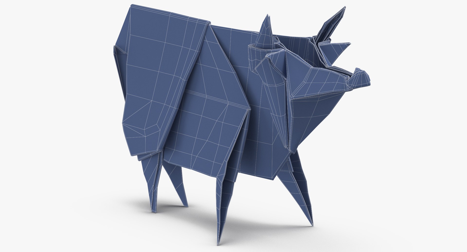 Cow origami model - TurboSquid 1342352