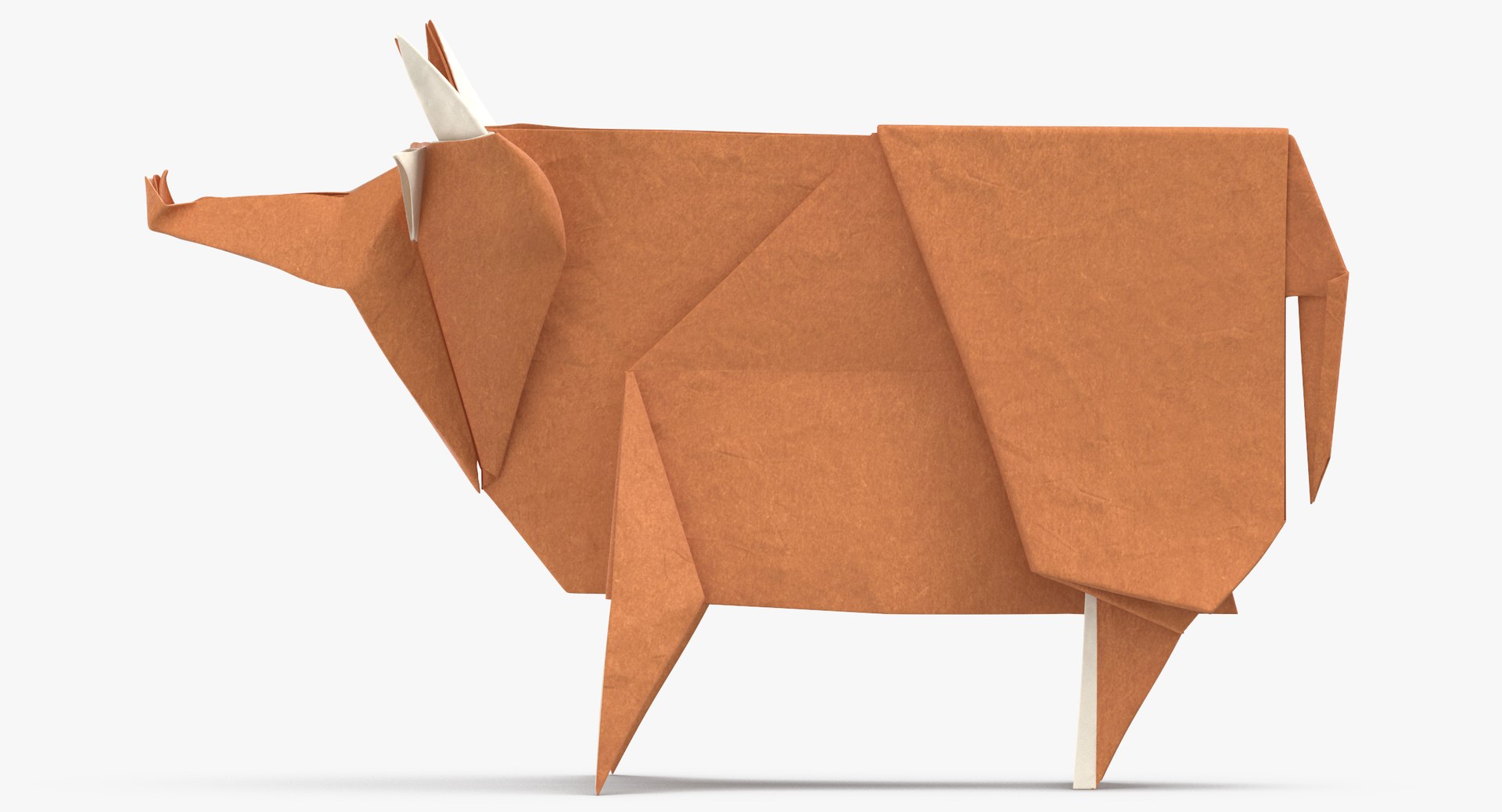 Cow Origami Model - TurboSquid 1342352