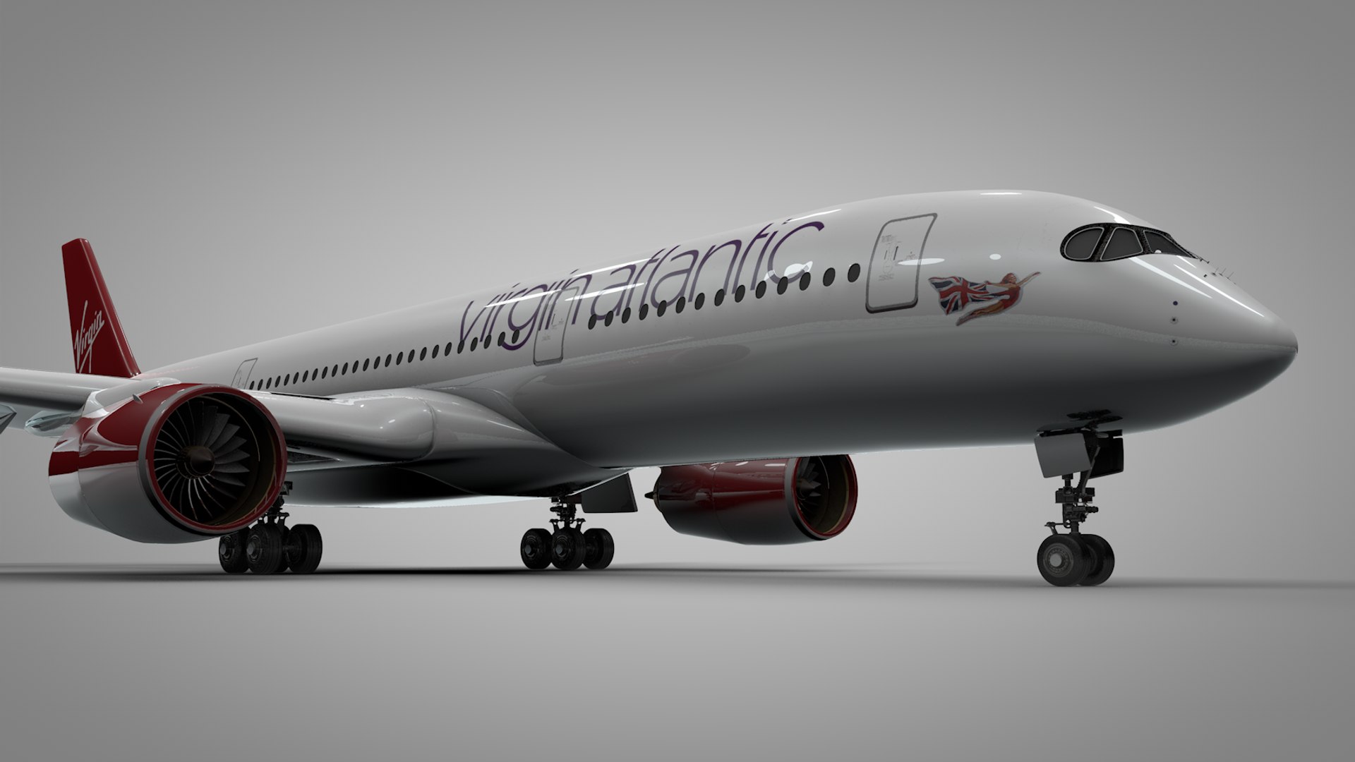 Airbus A350-900 Virgin Atlantic 3D Model - TurboSquid 1428612