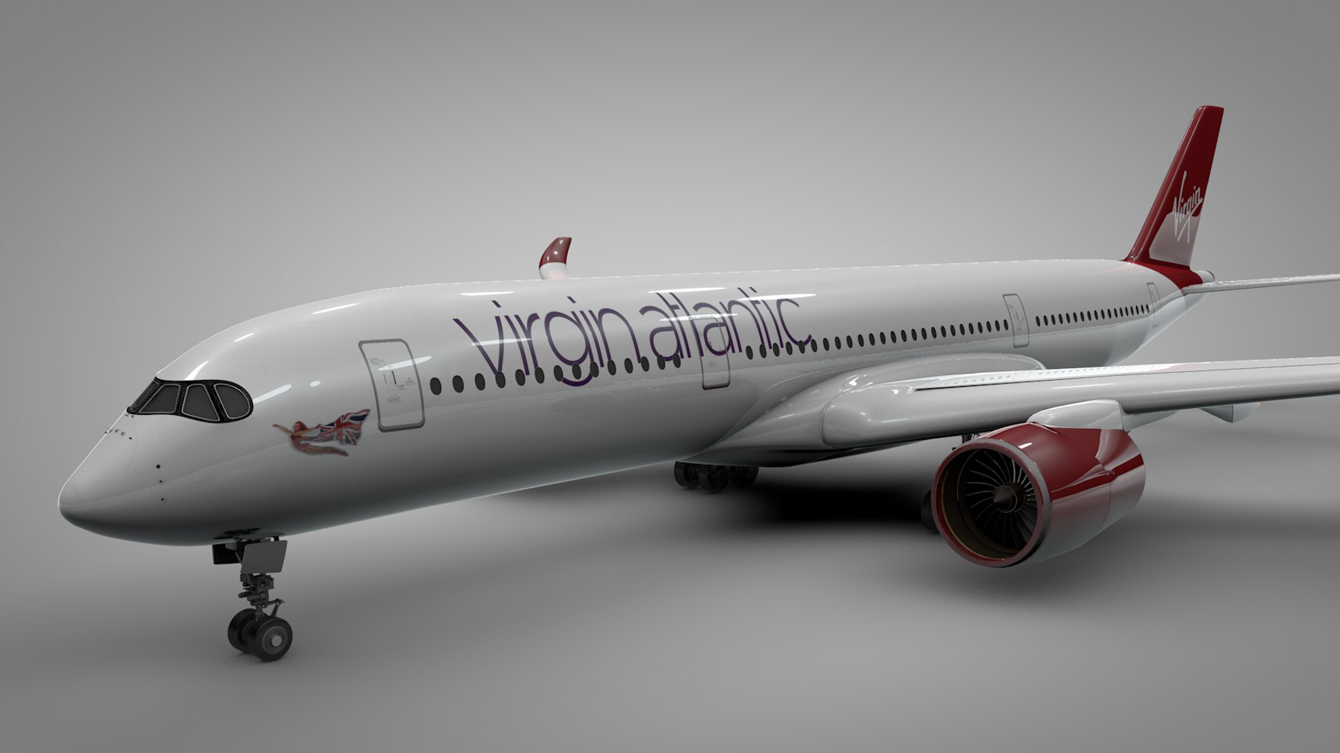 Airbus A350-900 Virgin Atlantic 3D Model - TurboSquid 1428612