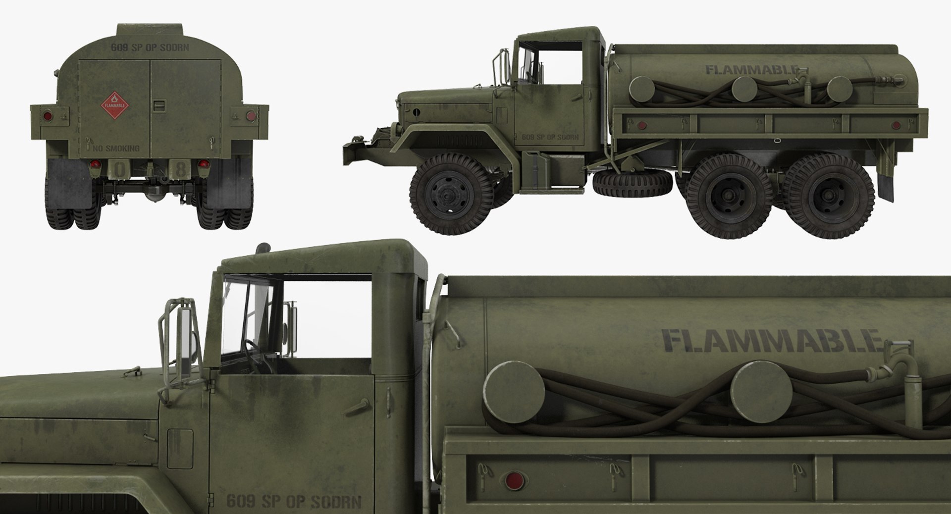 3d Army Fuel Tank Truck Model
