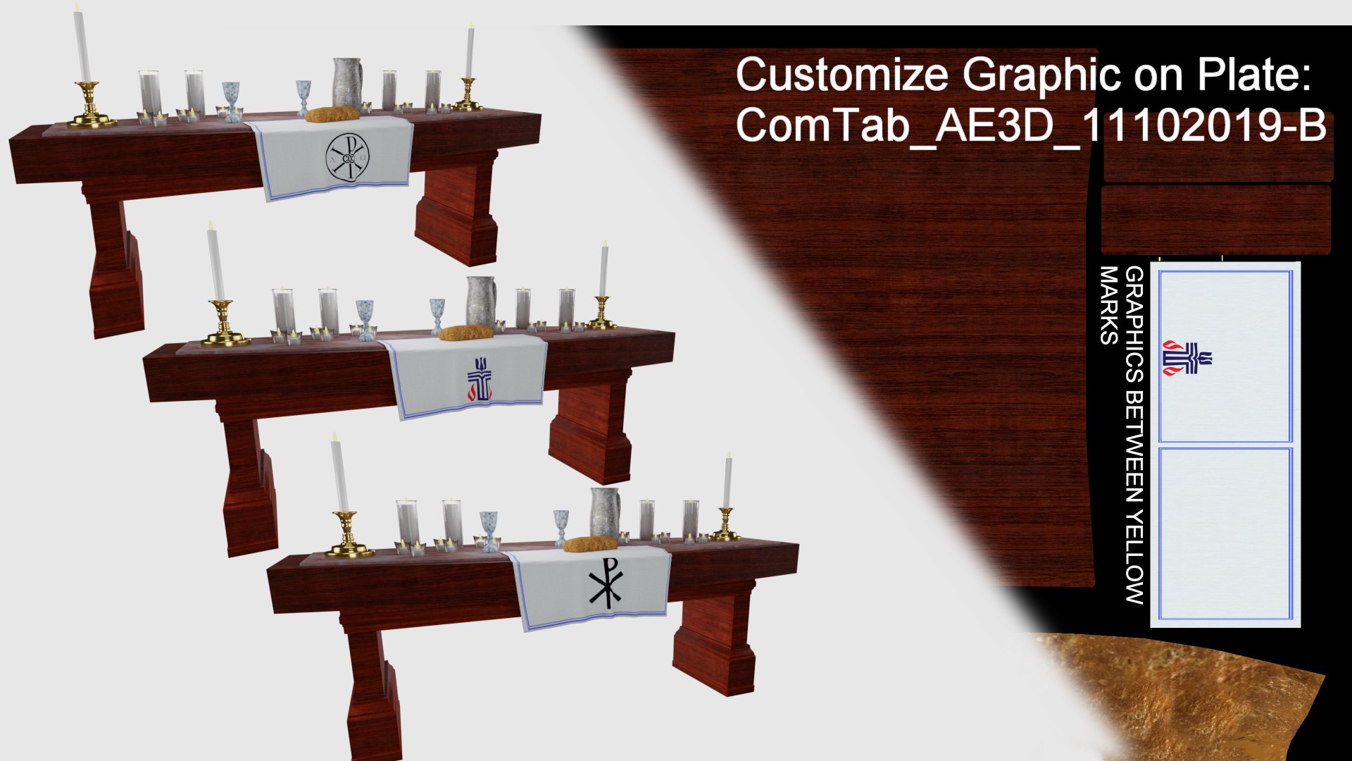 Church Communion Table 3D - TurboSquid 1478097