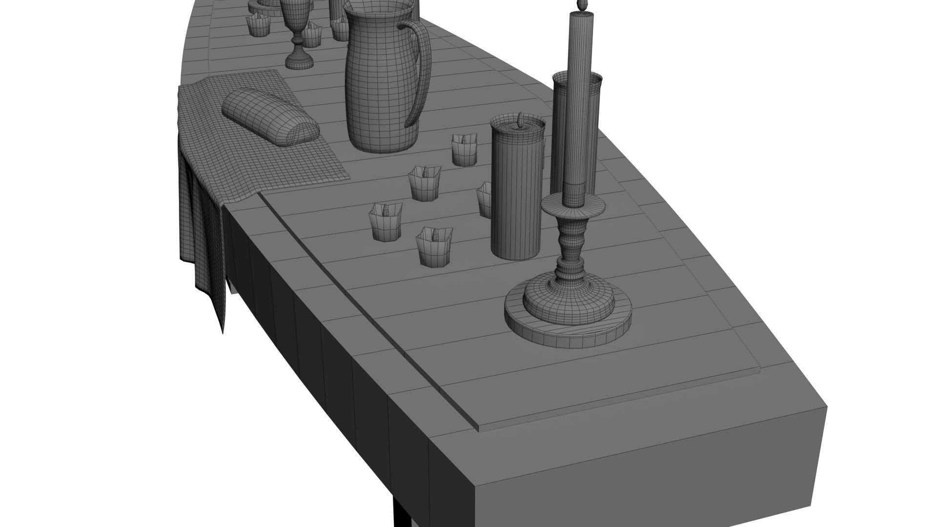 Church Communion Table 3D - TurboSquid 1478097