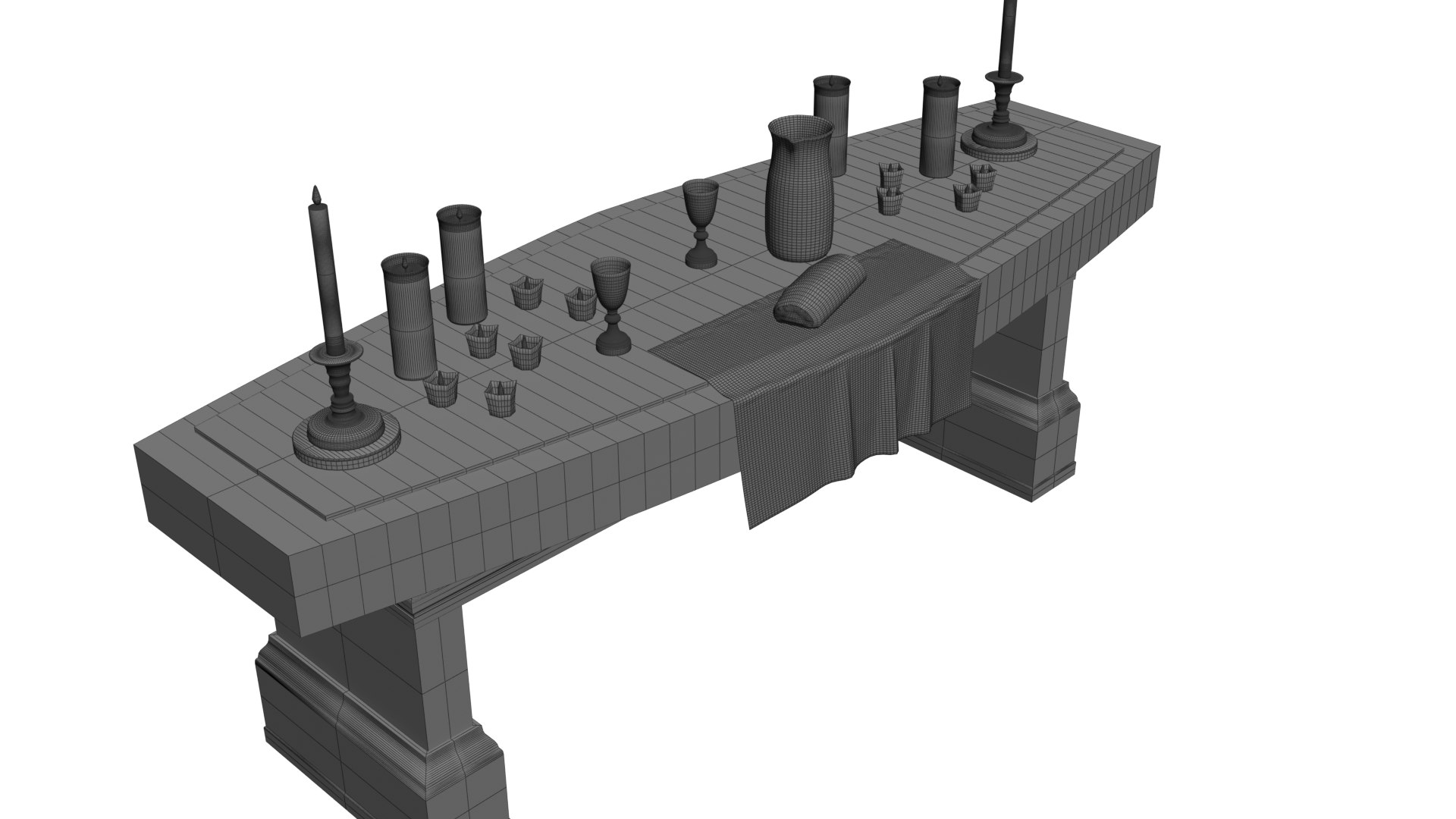Church Communion Table 3D - TurboSquid 1478097