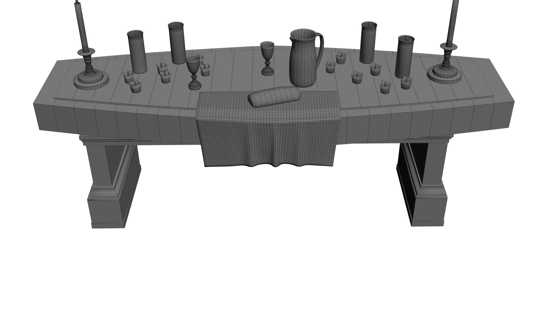 Church Communion Table 3D - TurboSquid 1478097
