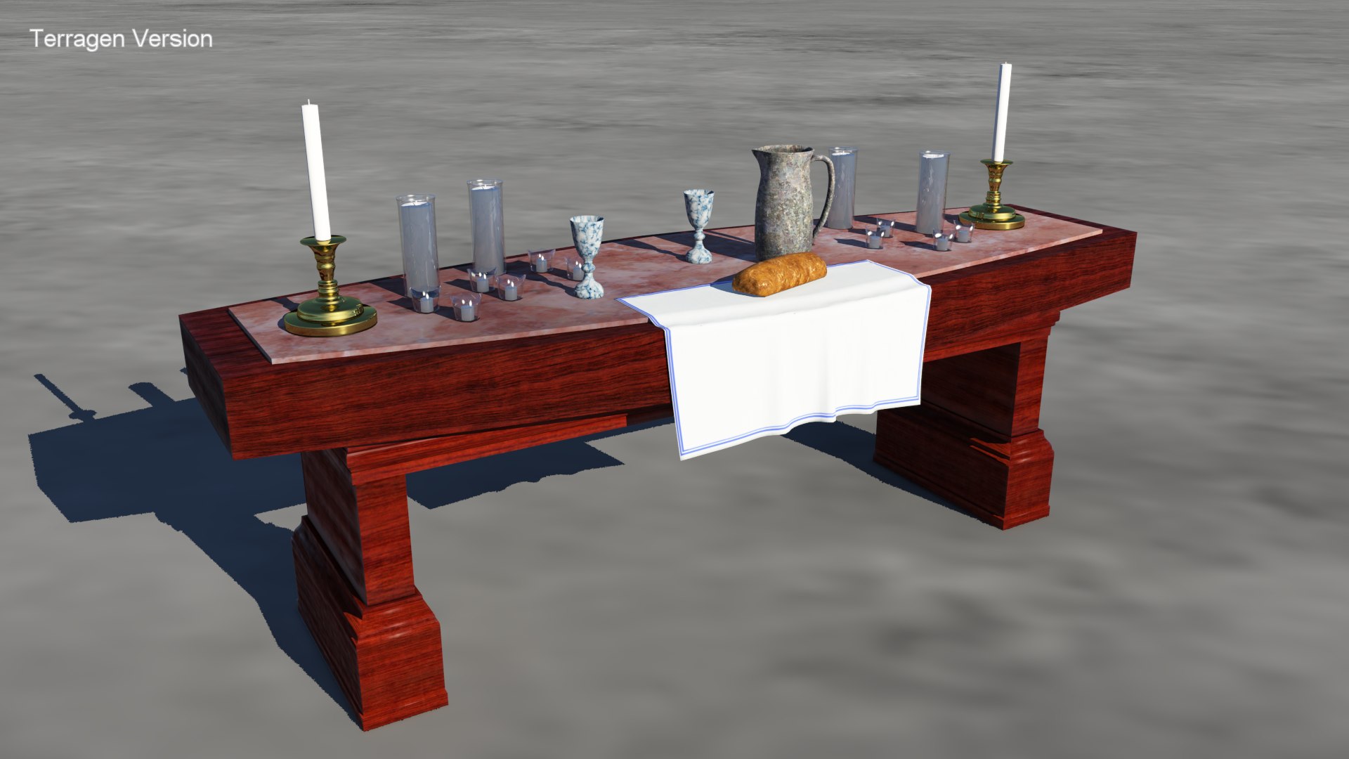 Church communion table 3D - TurboSquid 1478097