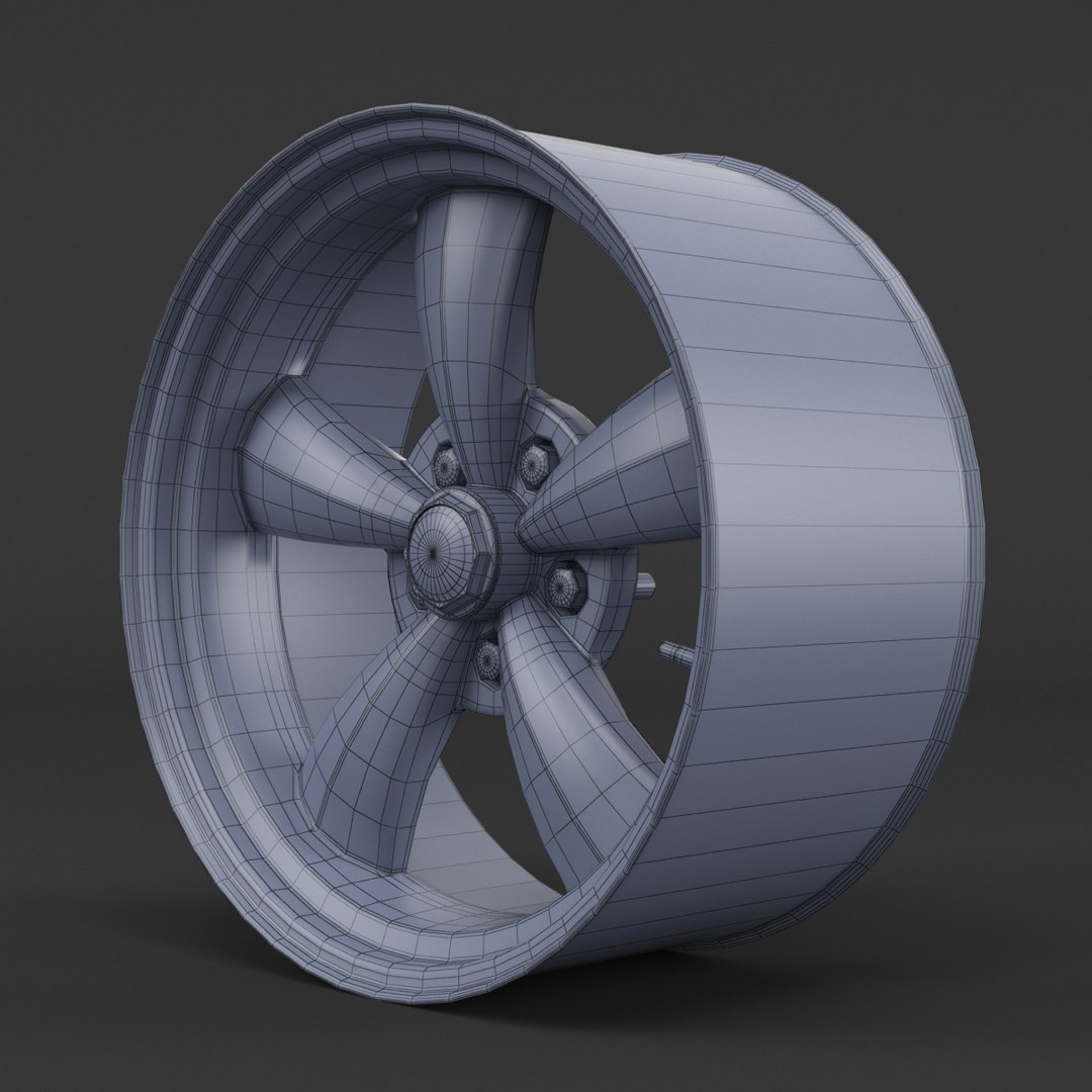 3d Wheel Rim Mustang Model