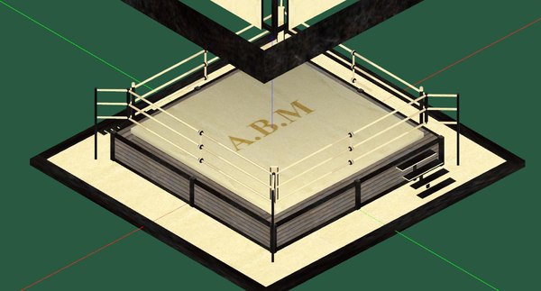 3d boxingwrestling ring model