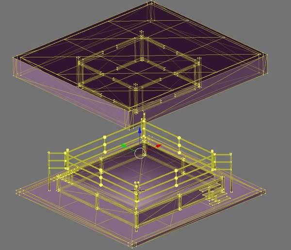 3d boxingwrestling ring model