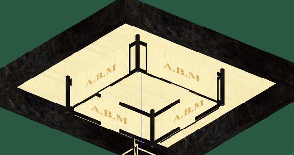 3d boxingwrestling ring model