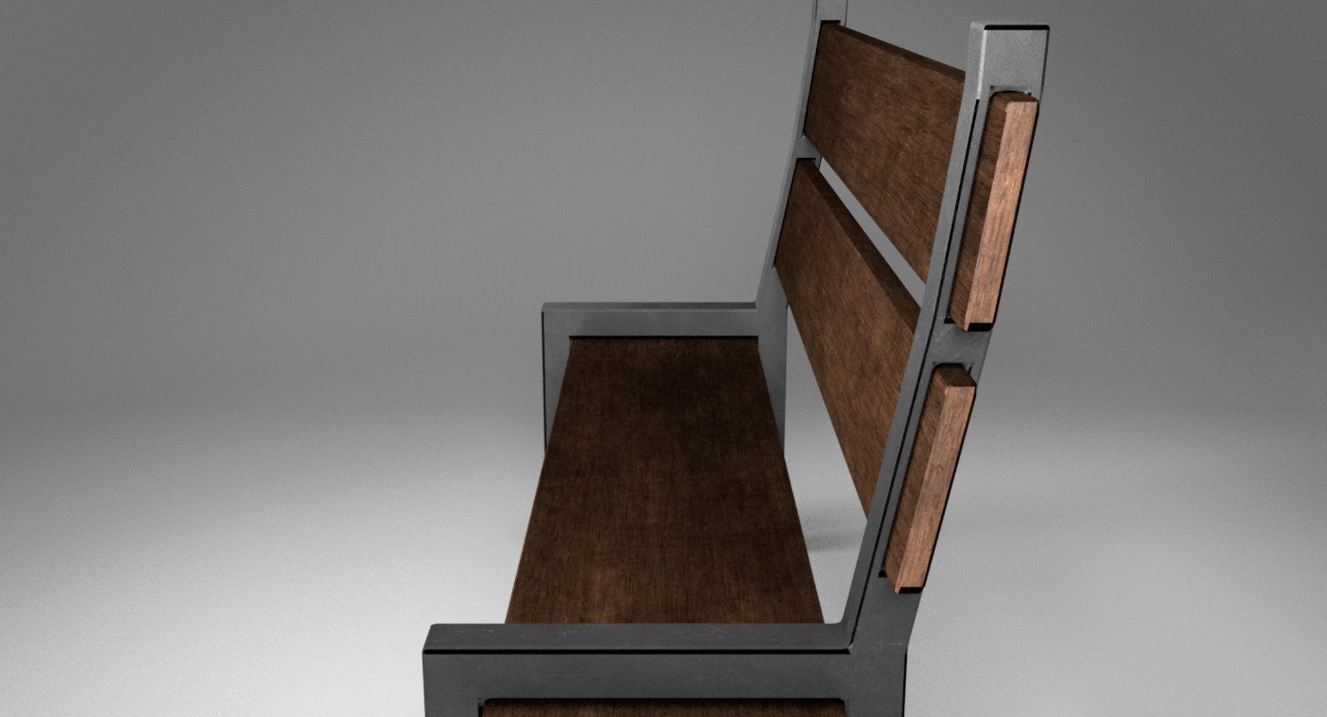 3D model wood metal bench - TurboSquid 1209232
