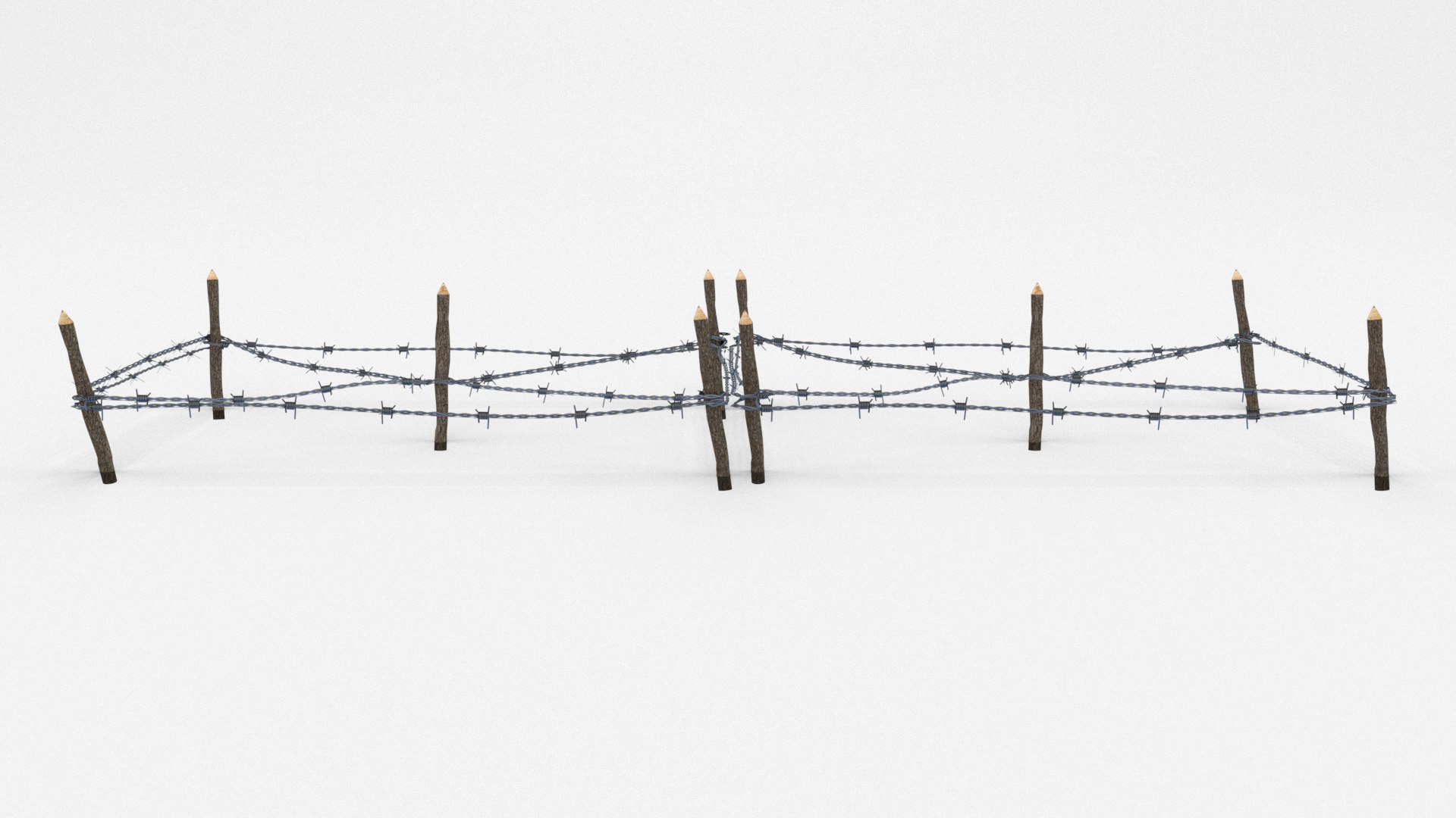 3D barbed wire obstacle model - TurboSquid 1191729