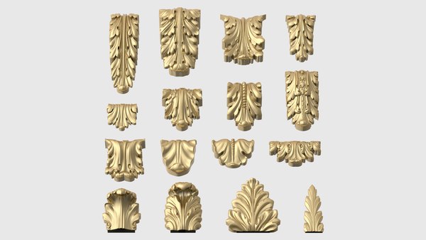 3D Bracket Leaves Collection - TurboSquid 1855578