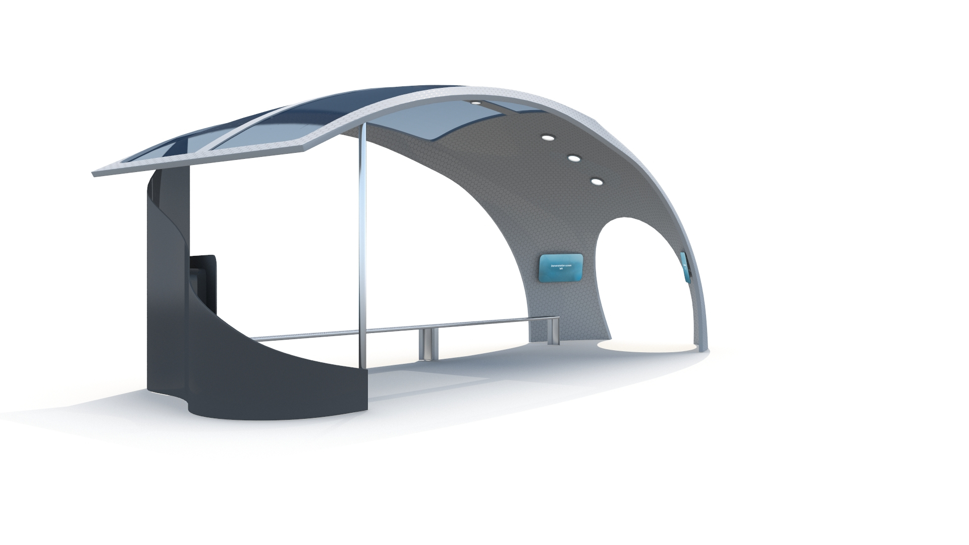 3D Futuristic Bus Stop Model - TurboSquid 2071161